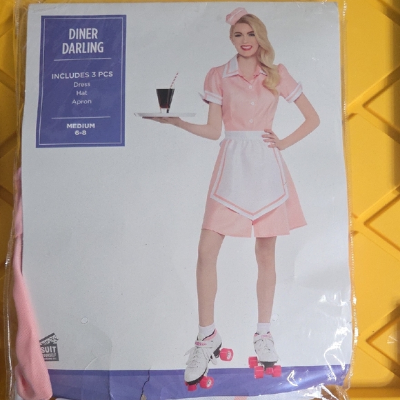 Darling | Other | Diner Darling Costume Set Pink And White | Poshmark